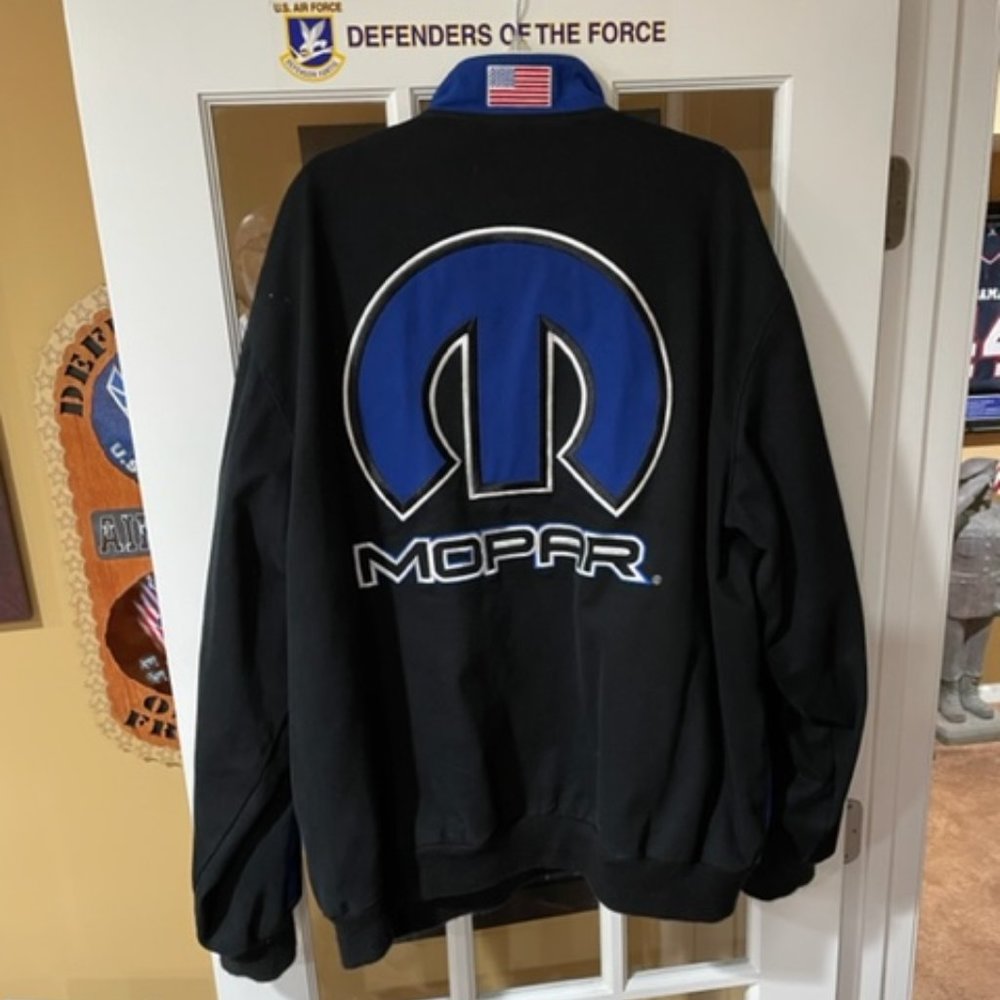 Mopar Men's Embroidered Logo Jacket, Blue, Black & Wh… - Gem